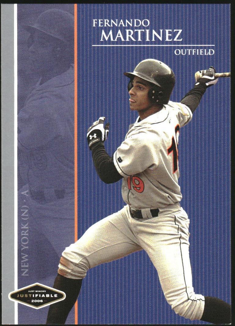 2006 Just Minors - Justifiable Fernando Martinez #JF-25 Silver /200 (RC ...