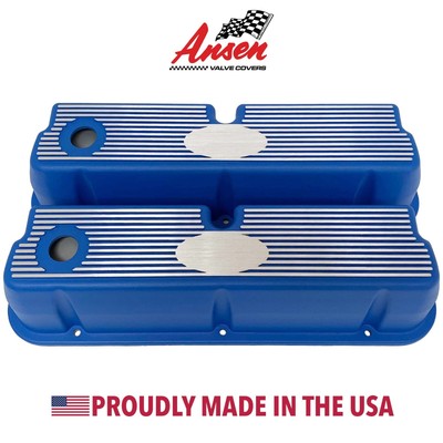 Ford 289, 302, 351 Windsor Blue Valve Covers - Narrow Fin - Custom ...