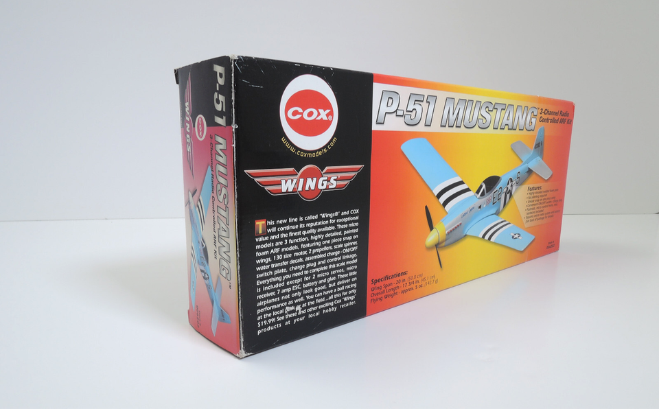 COX WINGS P-51 Mustang 3 Channel ARF RC plane Kit | eBay