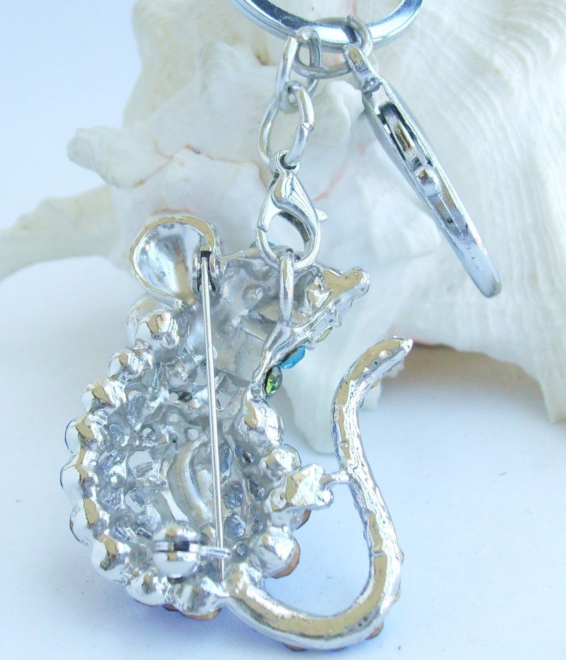 Austrian Crystal Animal 1.97" Mouse Rat Keychain Pendant K03276 | eBay