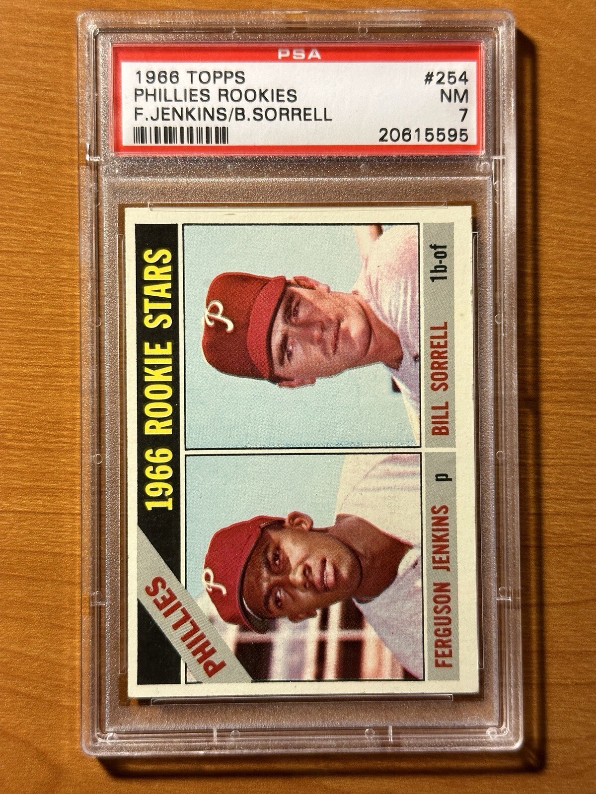 1966 Topps Rookie Stars #254 Fergie Jenkins, Bill Sorrell (RC) - PSA 7 ...