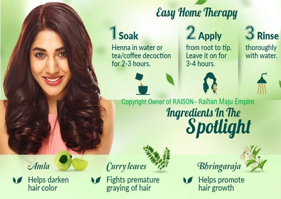 5X Himalaya Natural Shine Henna Mehandi Powder -Hair Color 50g Pack ...