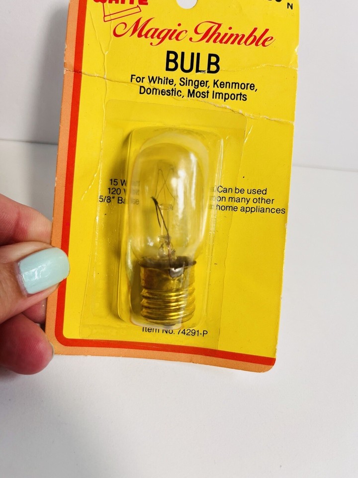 NEW Vintage White Magic Thimble Sewing Machine Appliance Bulb 15W 120V ...
