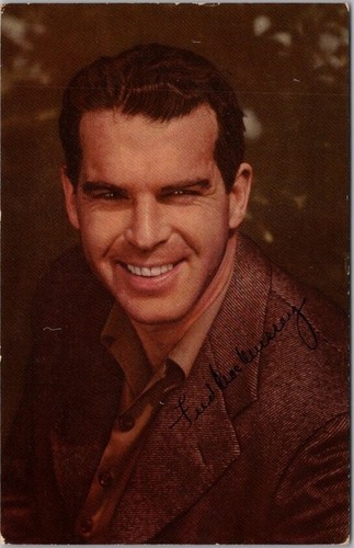 Vintage 1940s Actor FRED MacMURRAY Postcard "A Paramount Star" Chrome ...