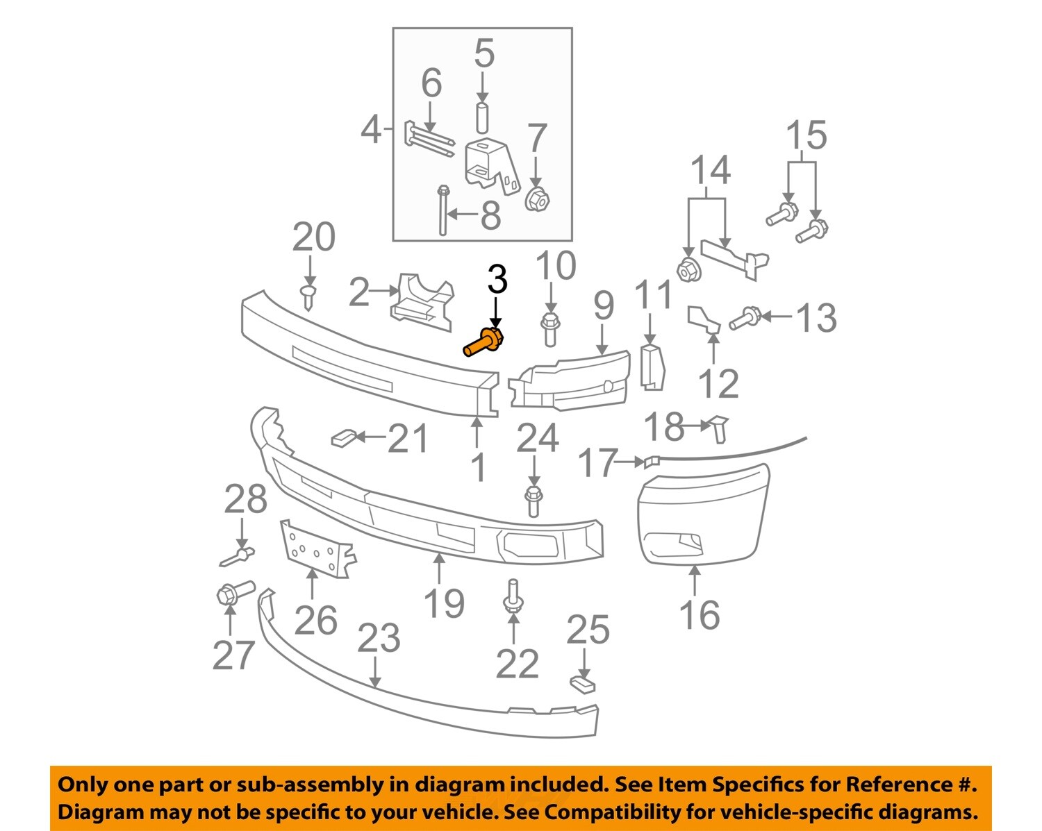 GM OEM Front Bumper-Inner Bracket Bolt 11516845 | eBay