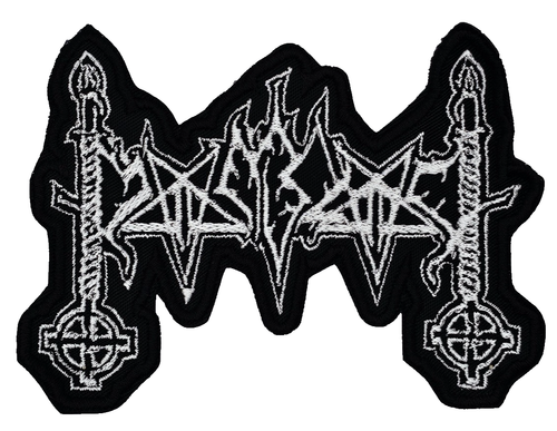 MOONBLOOD WHITE LOGO (shaped border) EMBROIDERED PATCH | eBay