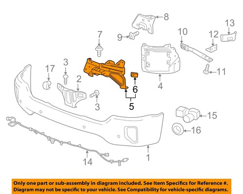 GM OEM 16-19 Silverado 1500 Bumper Components-Inner Bracket 84029774 | eBay