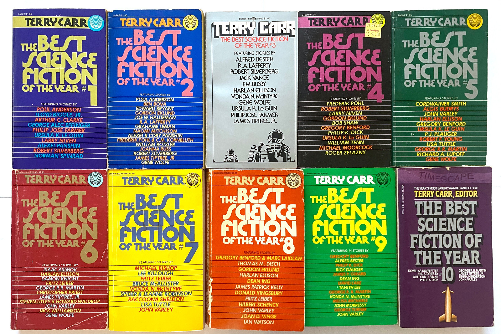 Best Science Fiction of the Year Lot 1-10 Terry Carr | eBay