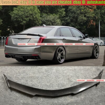 Real Carbon Fiber Rear Trunk Lip Spoiler Wing Fits For Cadillac CT6 ...