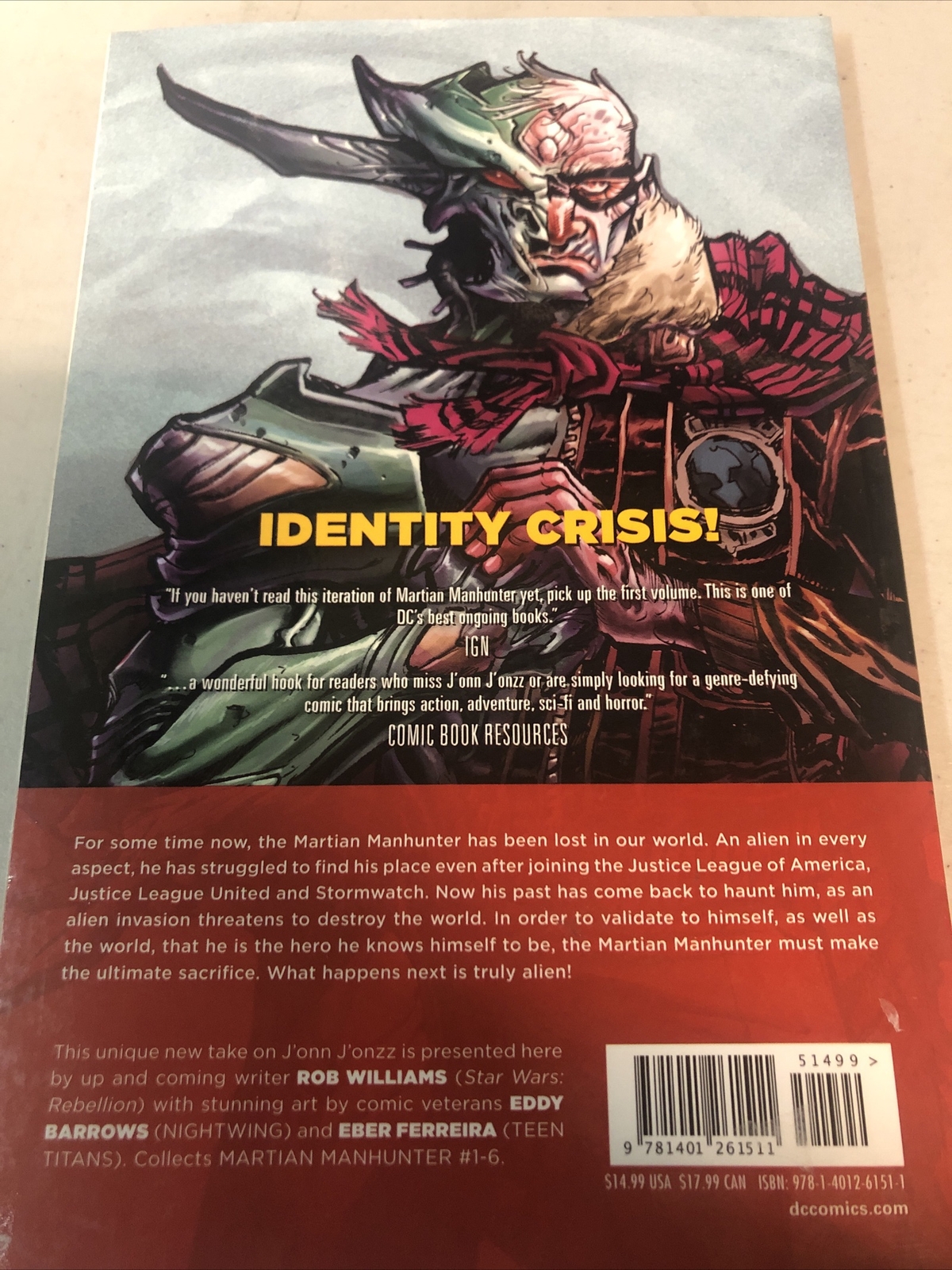 Martian Manhunter Vol.1 The Epiphany (2016) Dc Comics TPB SC Rob ...