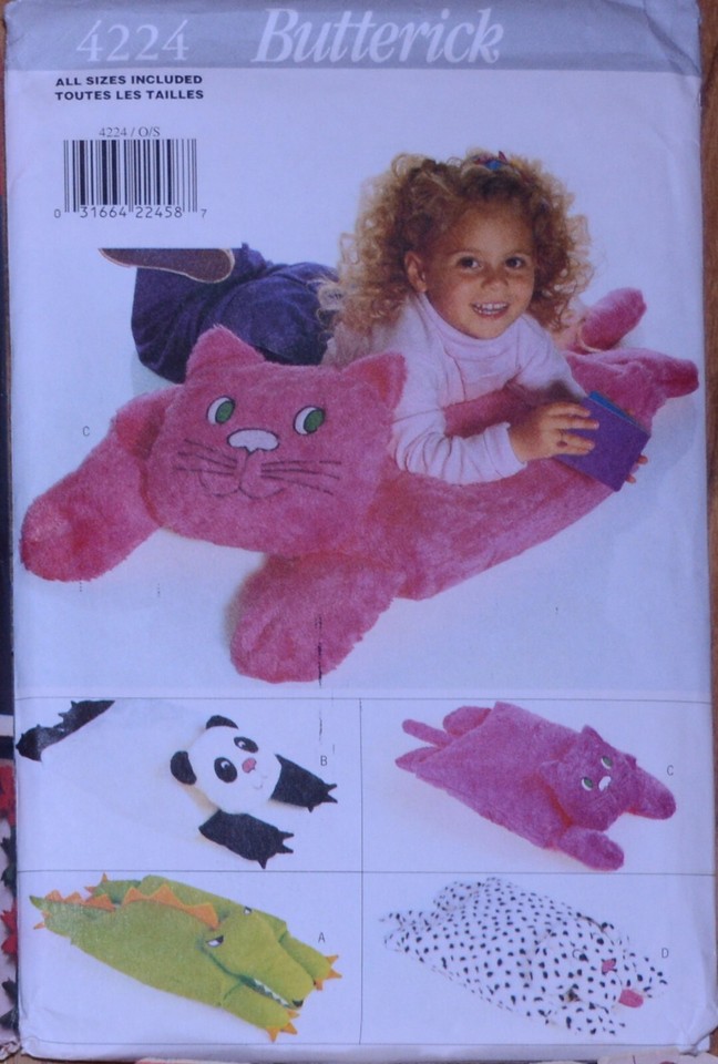 Butterick Sewing Patterns Craft Stuffed Animal Plush Dolls Bears Home+ ...