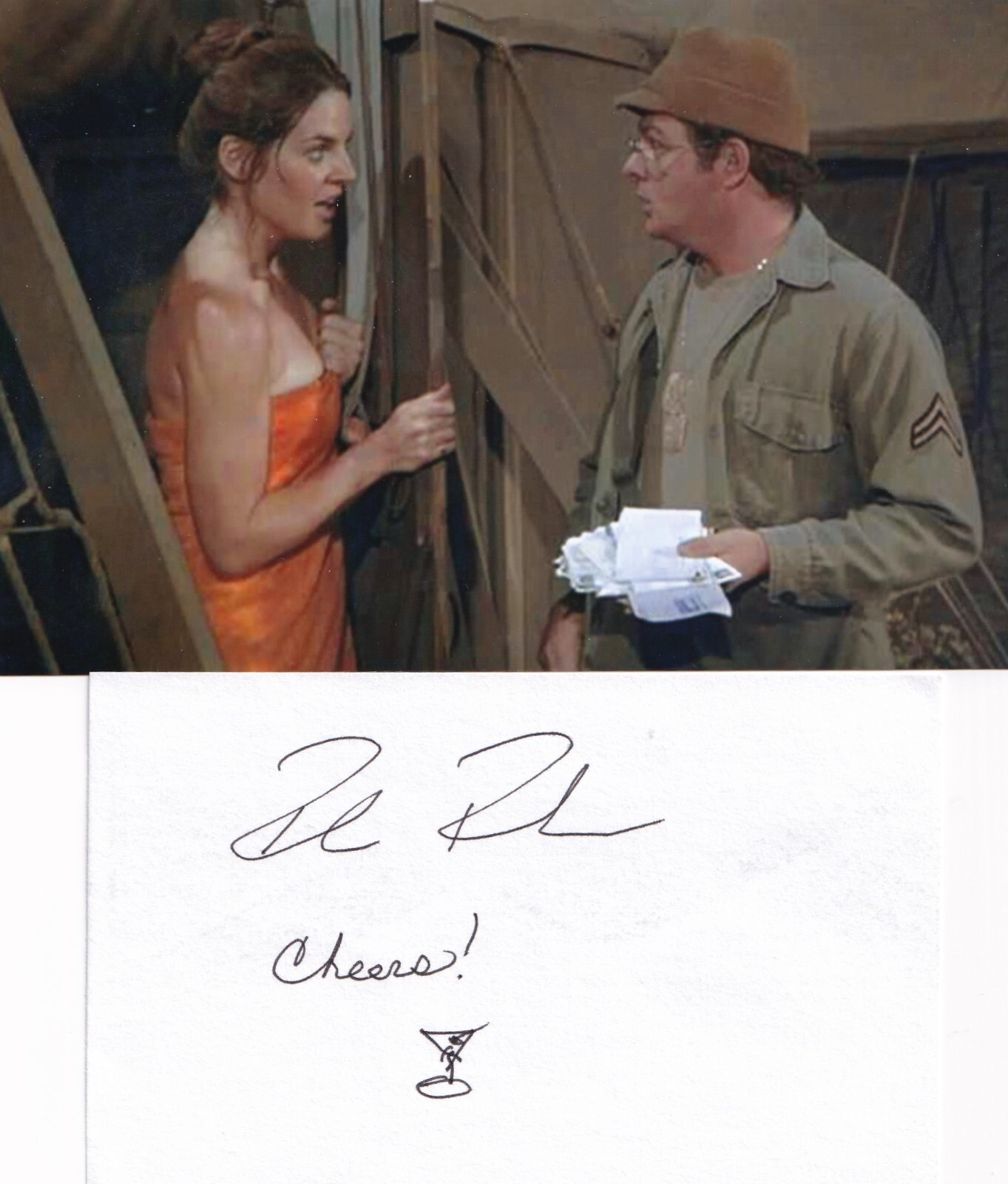 Super RARE Robin Riker Signed Autographed 3x5 Index Card Photo MASH ...