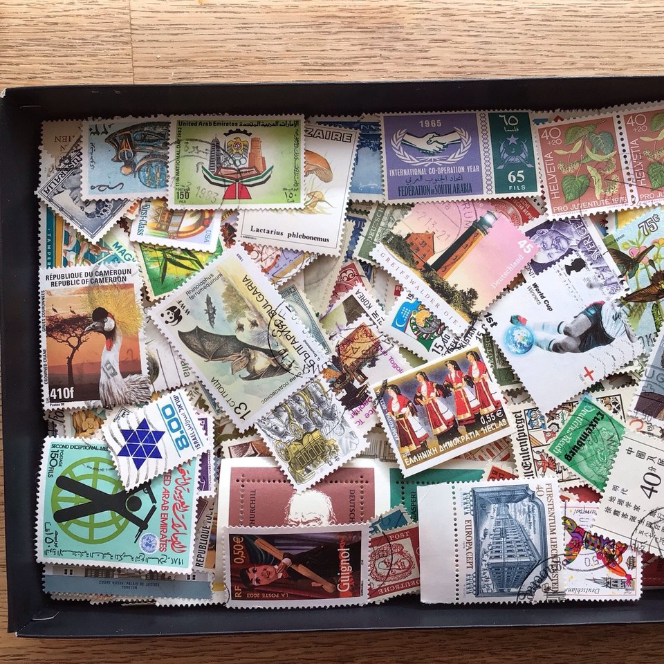 Box Of Off -Paper World Stamps. 99p Start. | eBay UK