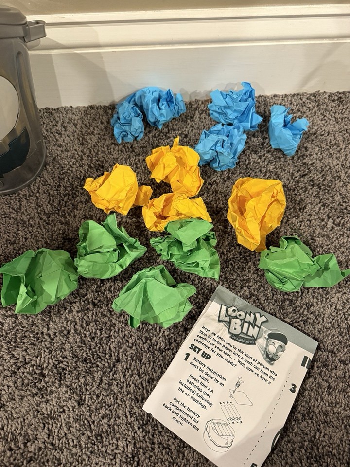 Loony Bin Game Tossing Trash Can Kids Fun Family Fotorama | eBay