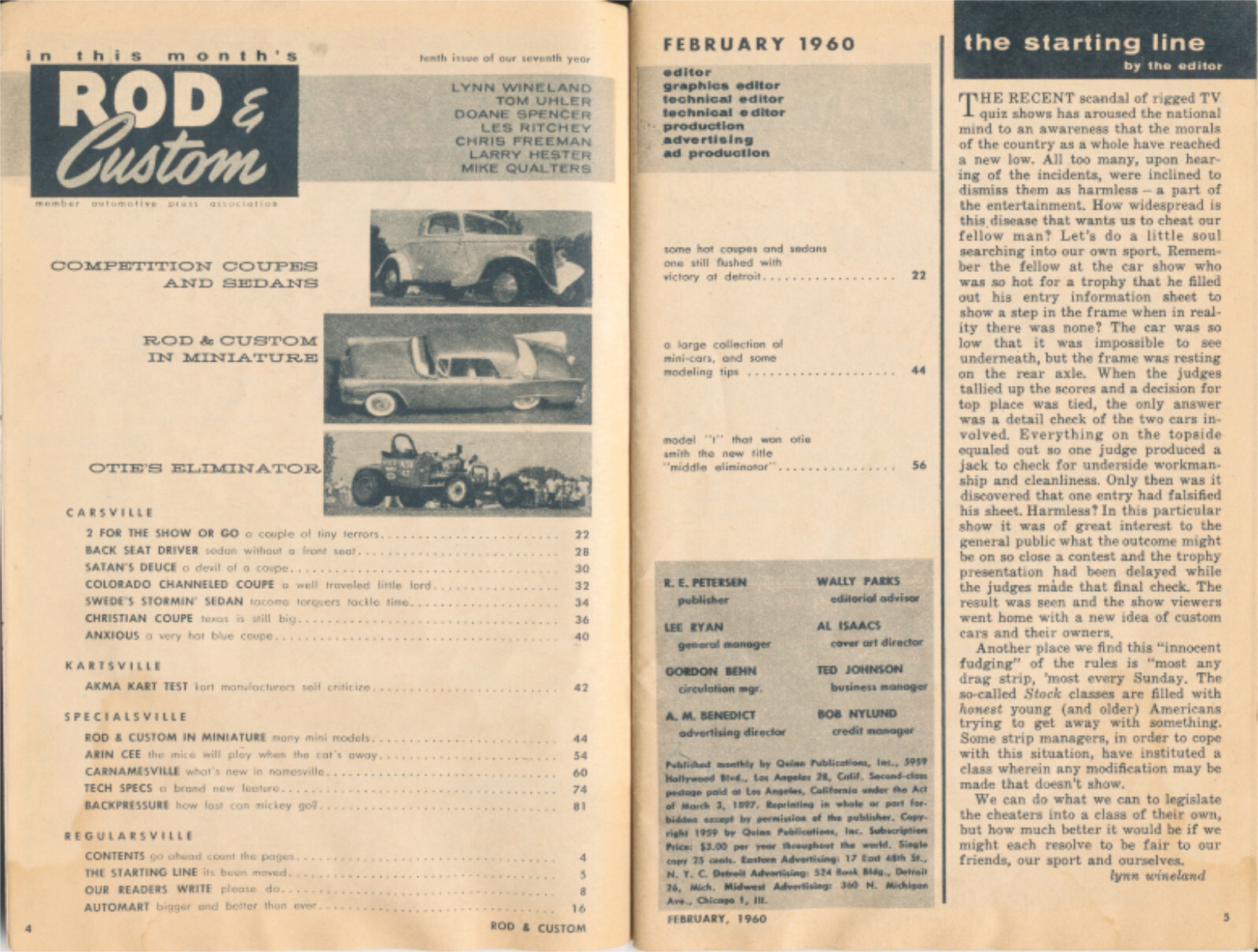 ROD & CUSTOM Magazine February 1960 Vol 7 No 10 Miniature Rods ...