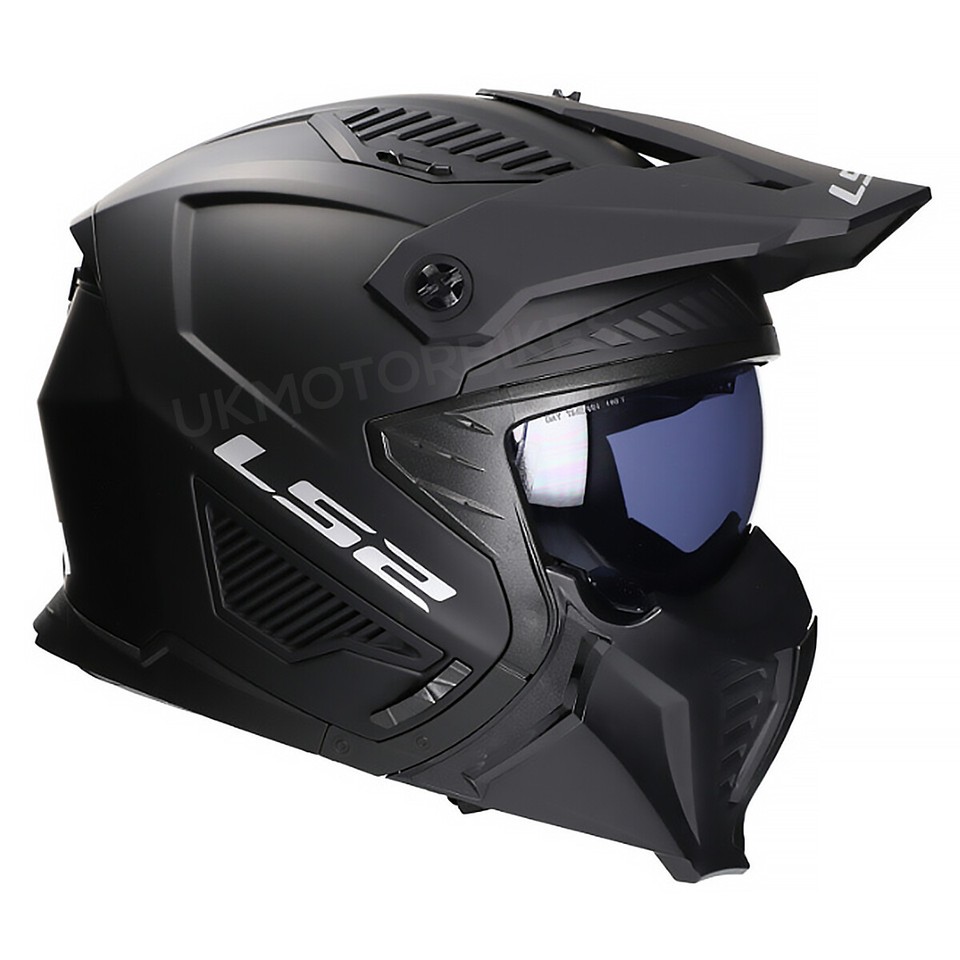 LS2 OF606 DRIFTER DEVOR MODULAR OPEN FACE MOTORCYCLE HELMET + FREE DARK ...