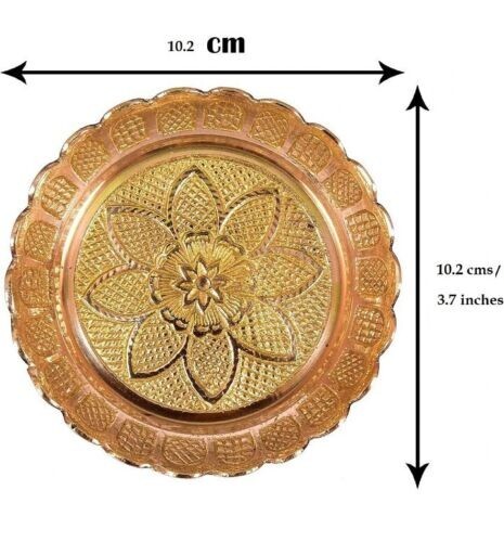 5 x Nakshi Plate Handmade Brass Indian Puja Plate Worship Spiritual ...