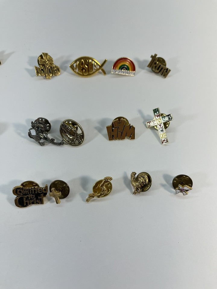 VINTAGE LOT OF 25 HAT PINS - Religious Church Pins | eBay