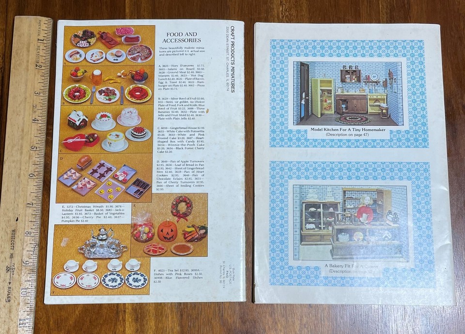 Lot 2 vtg catalogs Doll Houses Furniture Craft Creations St Charles IL ...