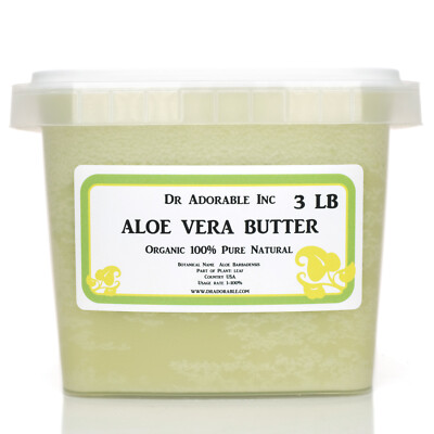 RAW ALOE VERA BUTTER ORGANIC COLD PRESSED PURE 2 OZ 4 OZ 8 OZ 12 OZ-12 ...