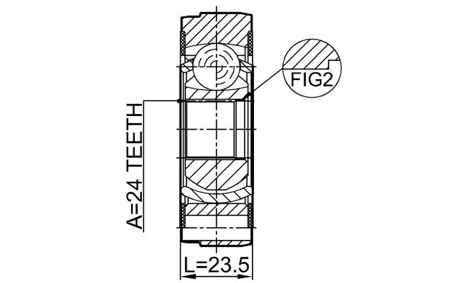 Joint Shaft Assembly 24X78 Febest 2711-XC90SHA OEM 31256271 | eBay