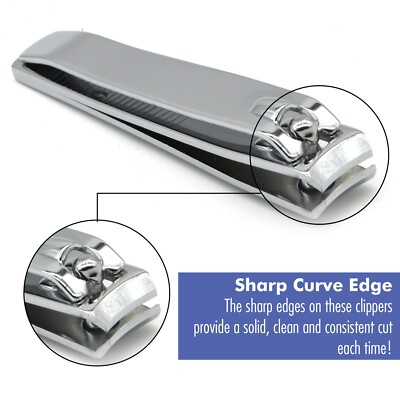 1pc Silver Nail Clipper Finger Toenail Cutter Nail Trimmer Curved Edge ...