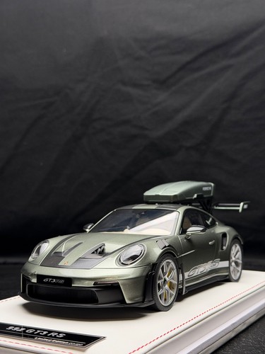 Porsche 911 GT3 RS w/ Roof Rack (Urban Bamboo/ White) [IVY Model] 1:18 ...