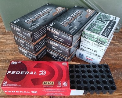 500 Round ~ 10 Boxes Empty Ammunition Ammo Cardboard Box +Tray Inserts ...