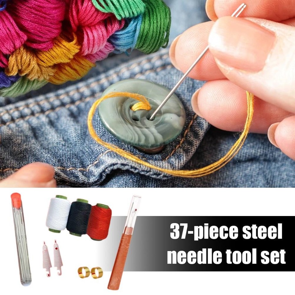 37PCS Sewing Tool Set, Needles Thread Han d Repair Tools, DIY Hand Made CraftSet | eBay UK
