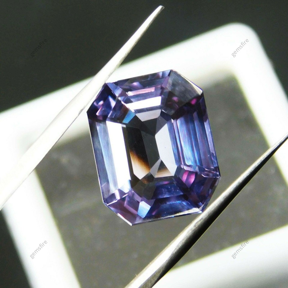 Alexandrite 10.00 Ct NATURAL Color-Change Emerald Shape CERTIFIED Loose ...