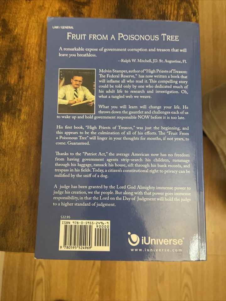 Fruit from a Poisonous Tree by Melvin Stamper Jd (2008, Trade Paperback ...