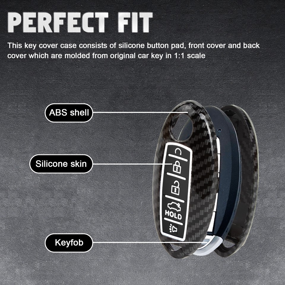 Key Fob Protector Skin Holder Cover For Infiniti QX30 QX70 G37 Nissan ...