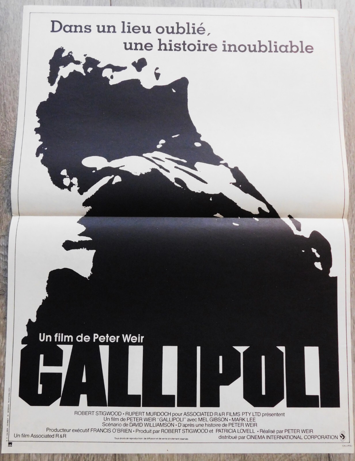 Gallipoli French Movie Poster Original 15"23 1981 Peter Weir Mel Gibson ...