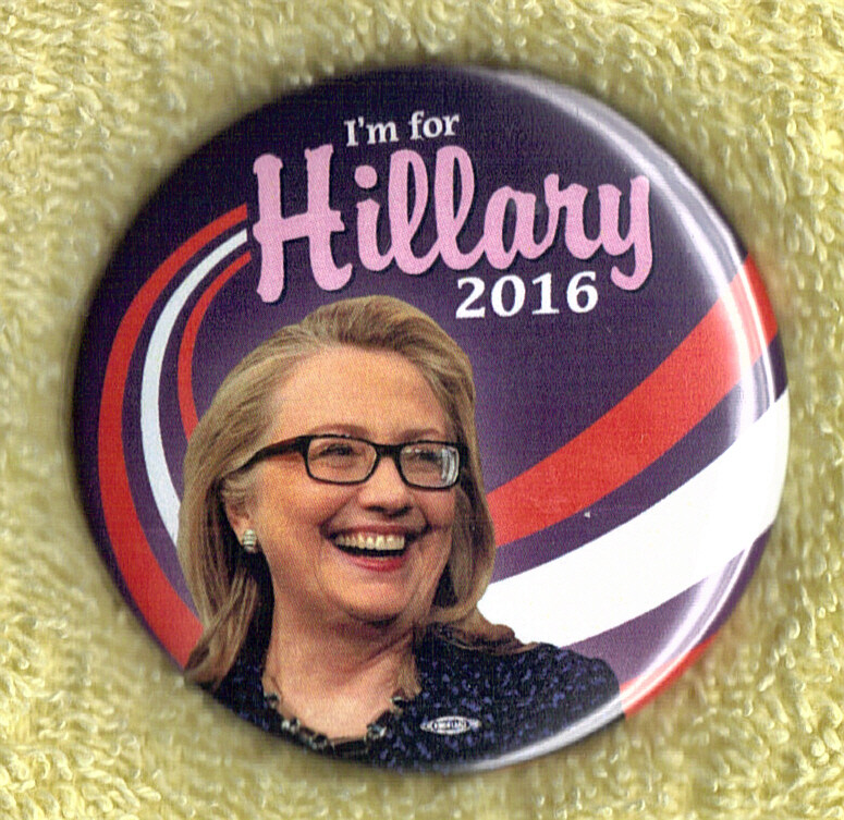 2016 Hillary Clinton 2-1/4" / "With Glasses" Presidential Campaign ...
