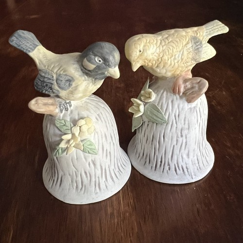 Lot of 2 Vintage Porcelain Ceramic Bird Bells | eBay