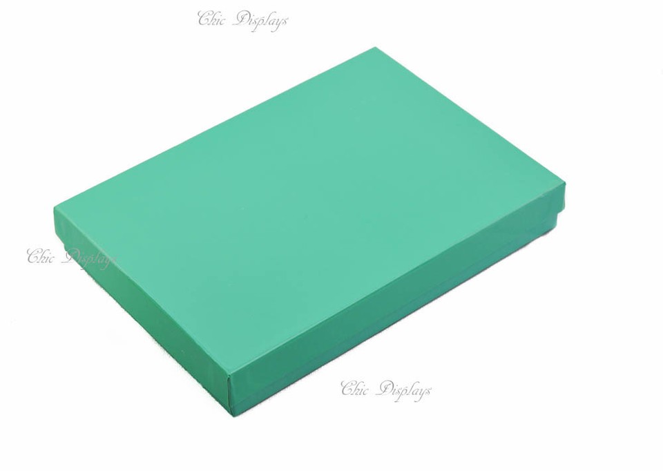 Teal Gift Boxes Glossy Teal Cotton Filled Jewelry Box for Jewelry 20~50 ...