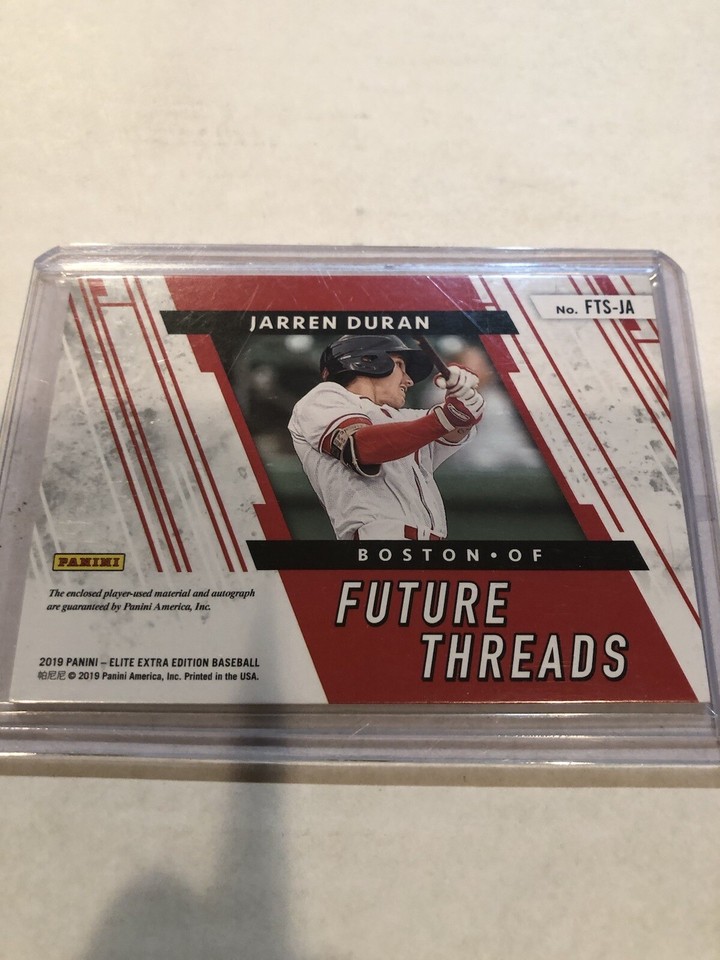 2019 Elite Extra Jarren Duran RC Autograph Auto Patch SP /299 | eBay