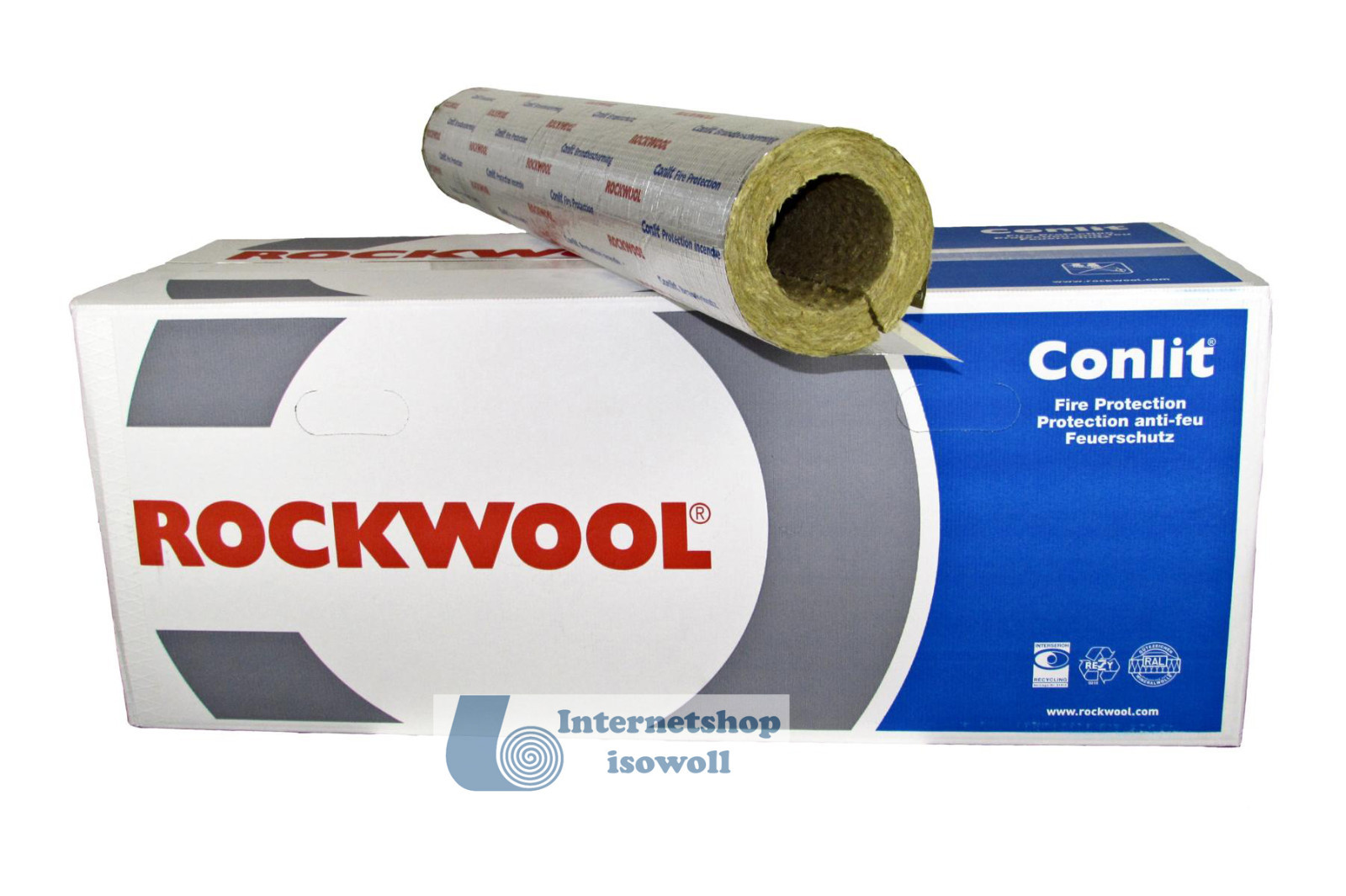 1 Laufmeter Rockwool Conlit 150U Brandschutz Steinwolle Rohrschalen ...