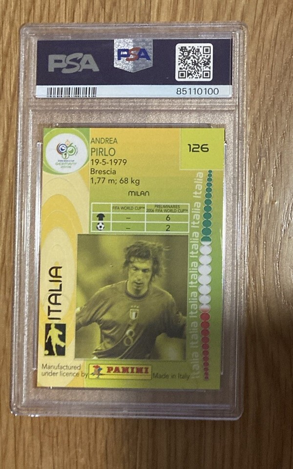 2006 Panini World Cup Germany ANDREA PIRLO #126 PSA 9 Mint Card Italy ...