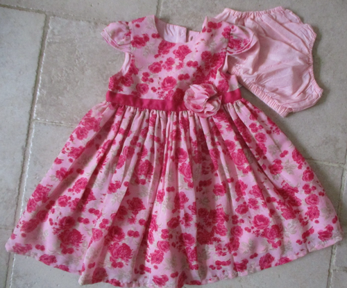 Pretty GEORGE Girls Pink Floral Party Dress age 9 - 12 months | eBay