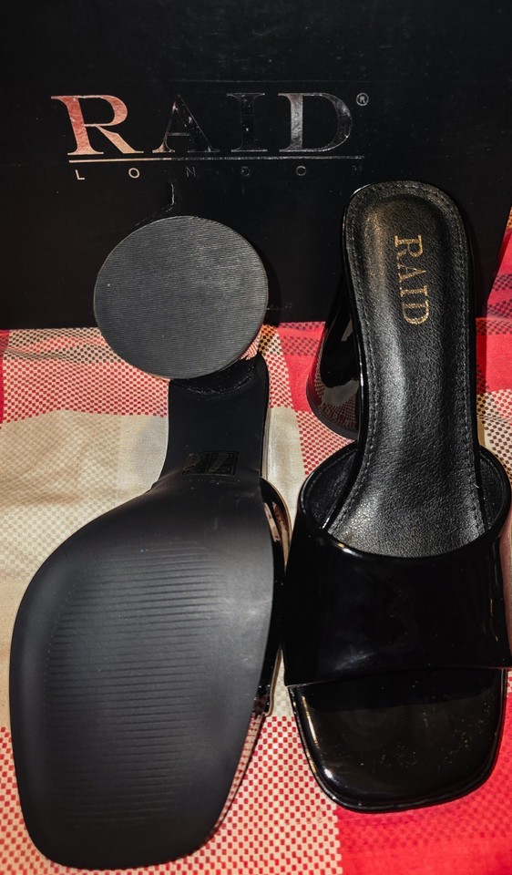 Raid London Kiko Black Patent Sandal | eBay UK