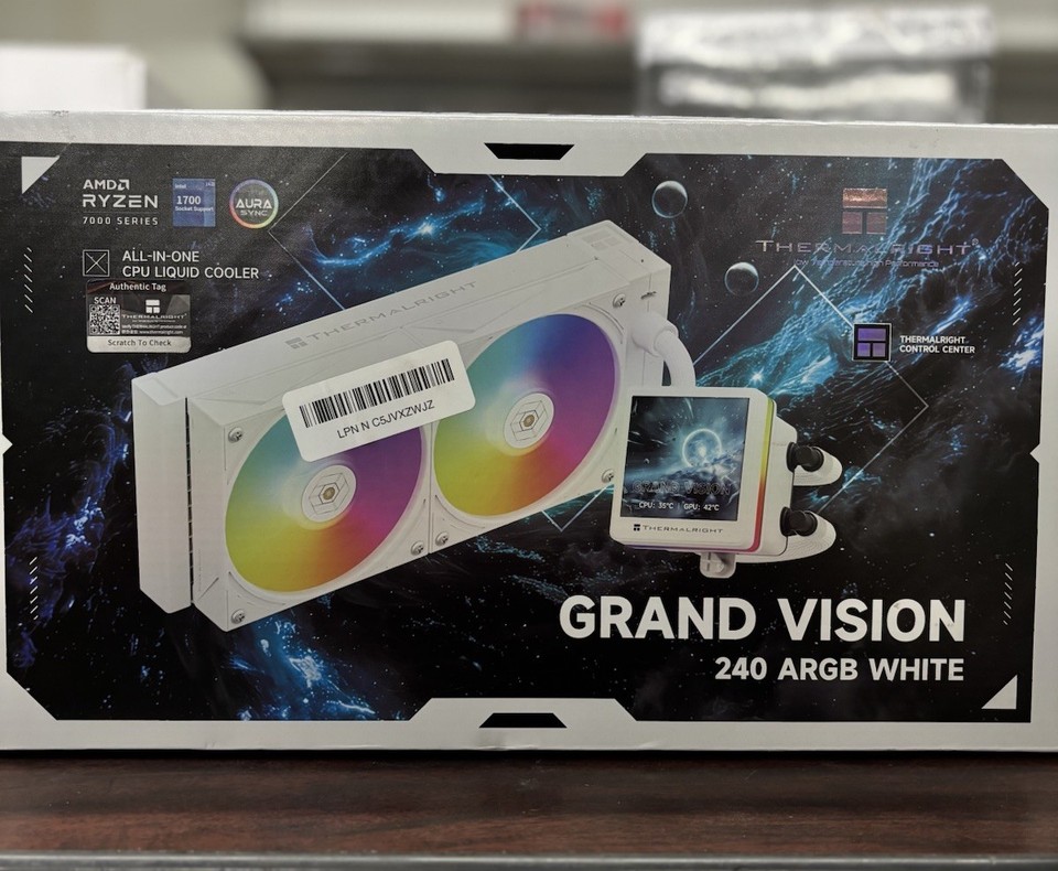 Thermalright FW240 White ARGB AIO 240mm Cooler, LCD, AM5/LGA1700, Dual ...
