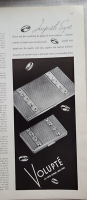 1937 Volupte make-up compact cigarette case impish eyes vintage ad | eBay