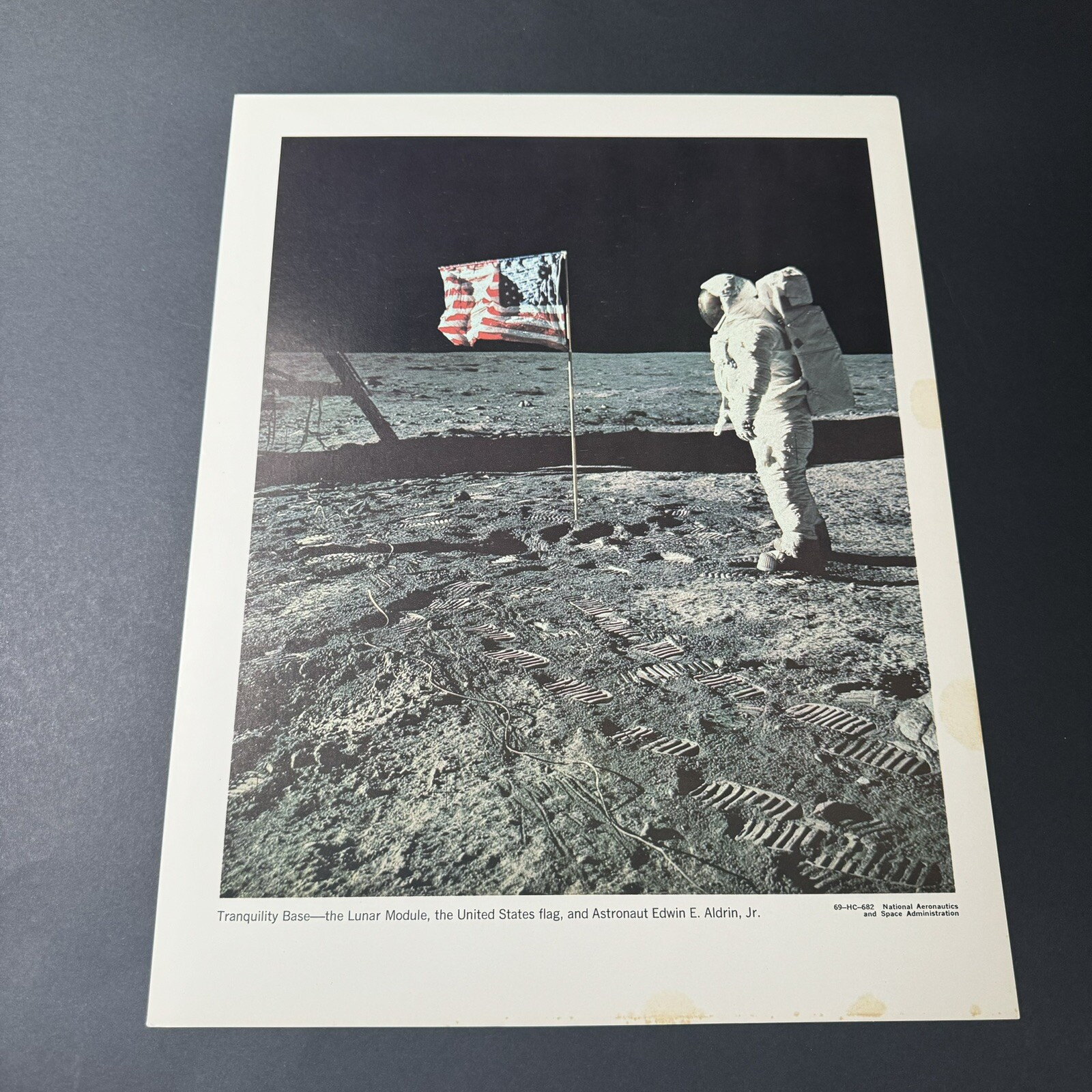 Vintage ‘69 Astronaut Aldrin NASA Tranquility Base Moon Lunar Module 11x14 Photo | eBay