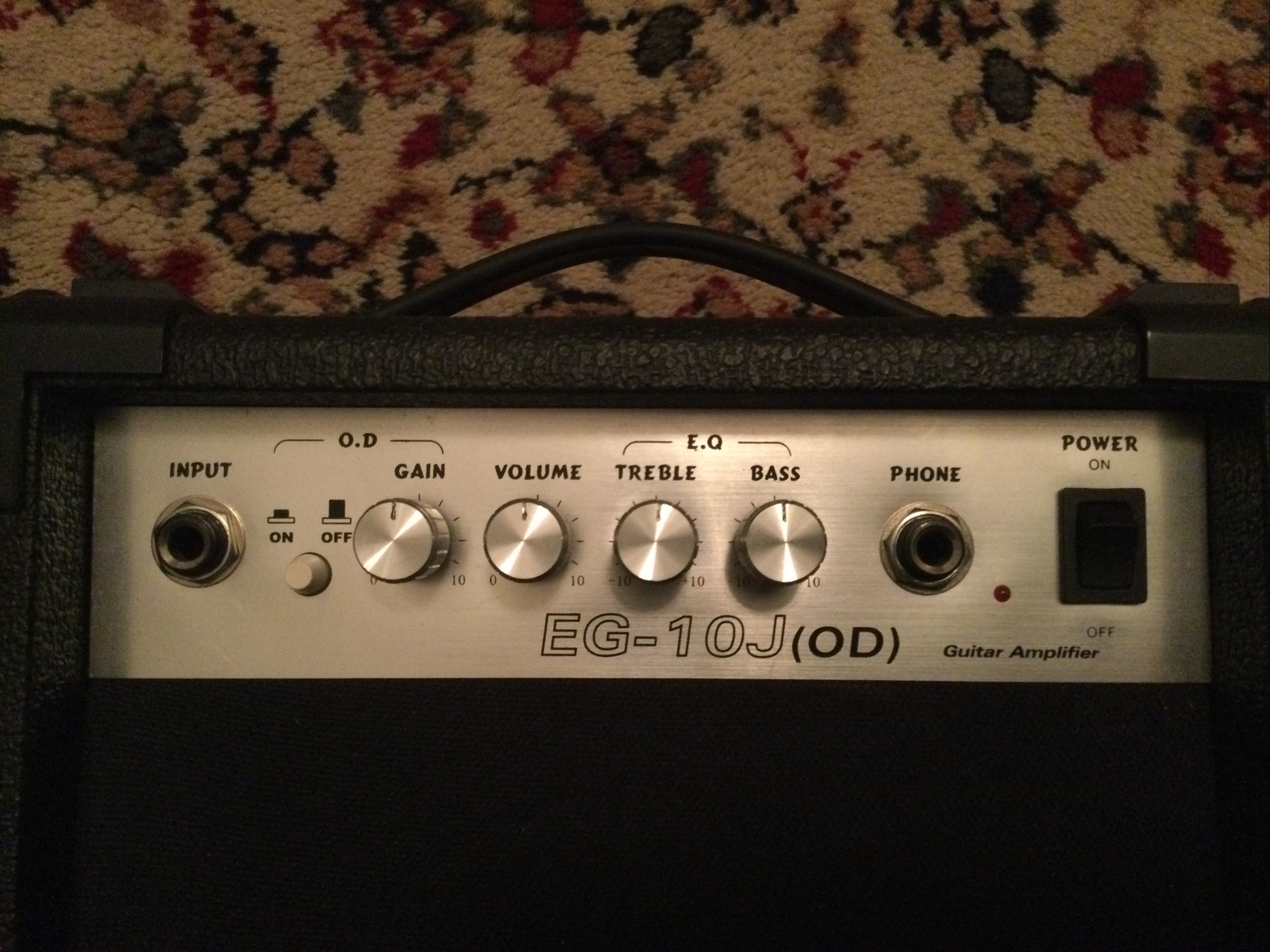 Eleca EG-10J(OD) Electric Guitar Amplifier With 6ft. Guitar Input Line ...