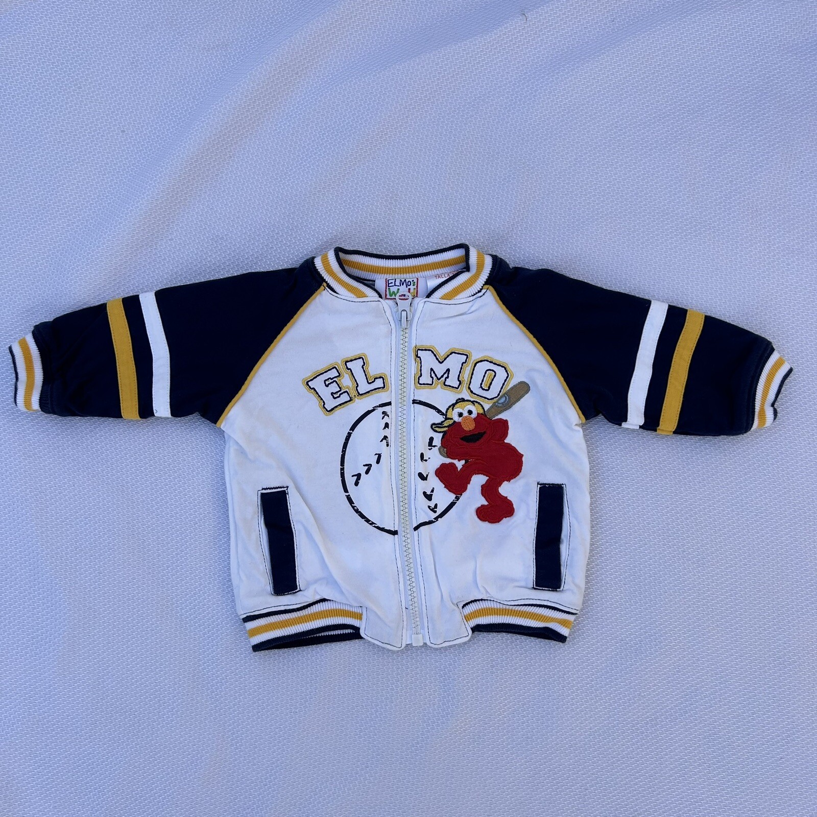 Vintage Elmo Sesame Street Varsity Bomber Jacket Elmo… - Gem