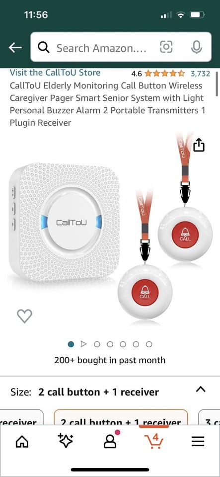 Call2u Elderly Monitoring Call Button Wireless Caregiver Senior System ...