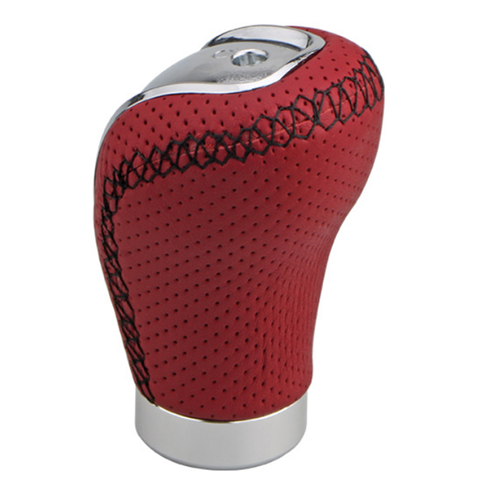 5/6 Speed Manual Car Gear Shift Lever Shifter Stick Knob Red Leather ...