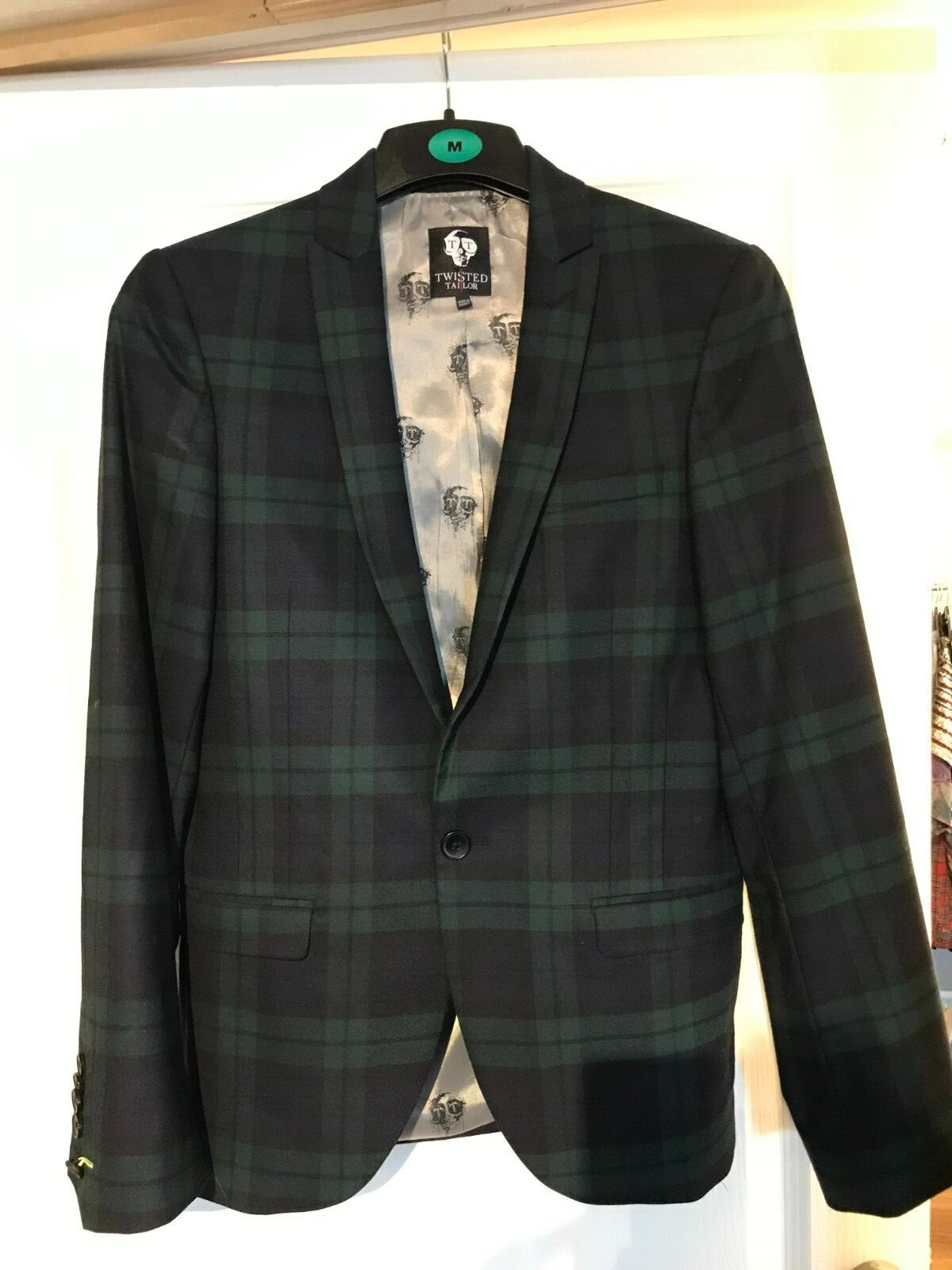 Twisted Tailor Green Tartan Ginger Suit Jacket and Waistcoat rrp £205 ...