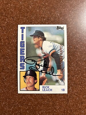 1984 Topps rediscover Rick Leach buyback signed autograph Detroit ...